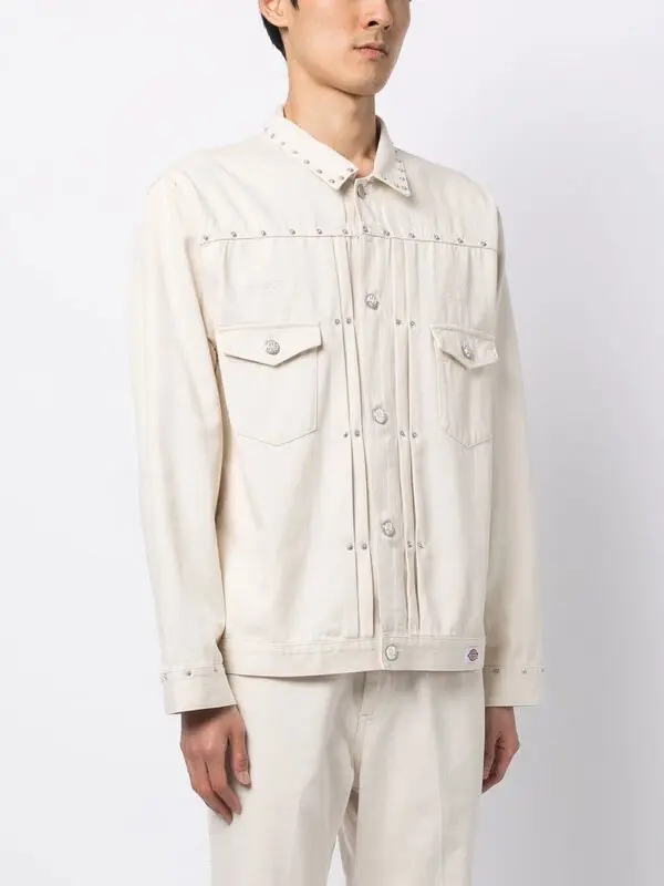 Afb X Dickies Stud-Detai Work Jacket - White | Editorialist