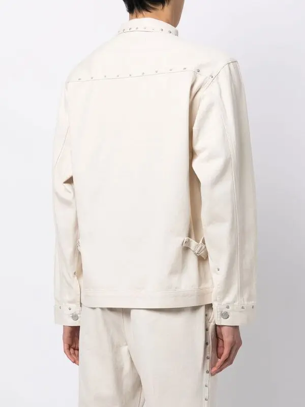 Afb X Dickies Stud-Detai Work Jacket - White | Editorialist