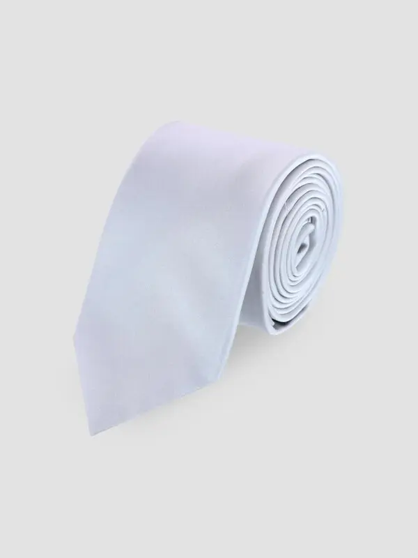 Trafalgar Silk Neck Tie - Silver