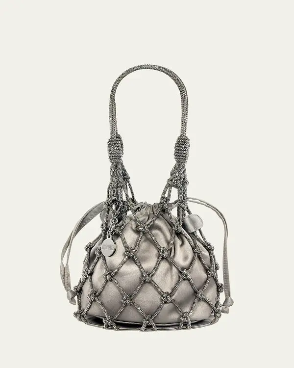 Judith Leiber Sparkle Crystal Net Top-handle Bag