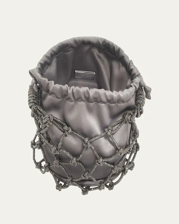 Judith Leiber Sparkle Crystal Net Top-handle Bag
