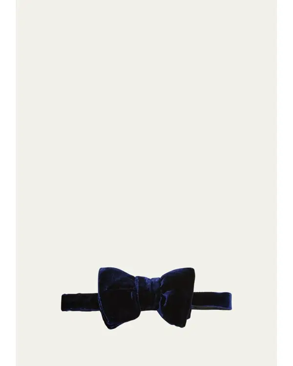 TOM FORD Velvet Bow Tie - Blue