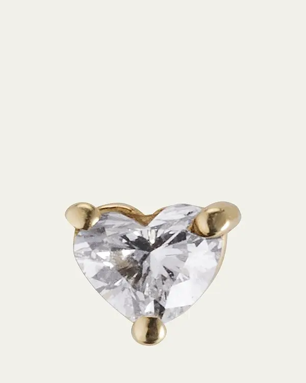 JENNIFER MEYER Heart-cut Diamond Stud Earring