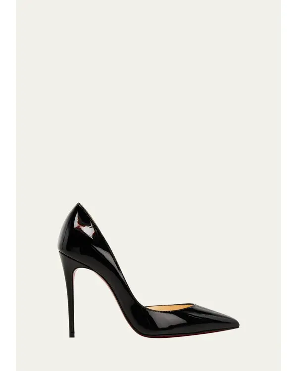 CHRISTIAN LOUBOUTIN 100mm Iriza Patent Open-side Pumps - Black