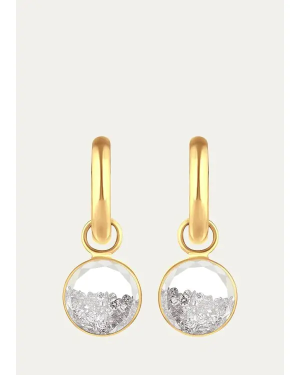 Moritz Glik Diamond Shaker Huggie Earrings In 18k