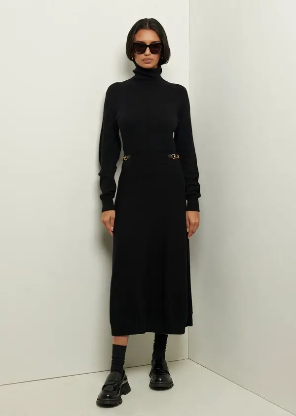 Derek Lam 10 Crosby Becky Sweater Dress - Black | Editorialist