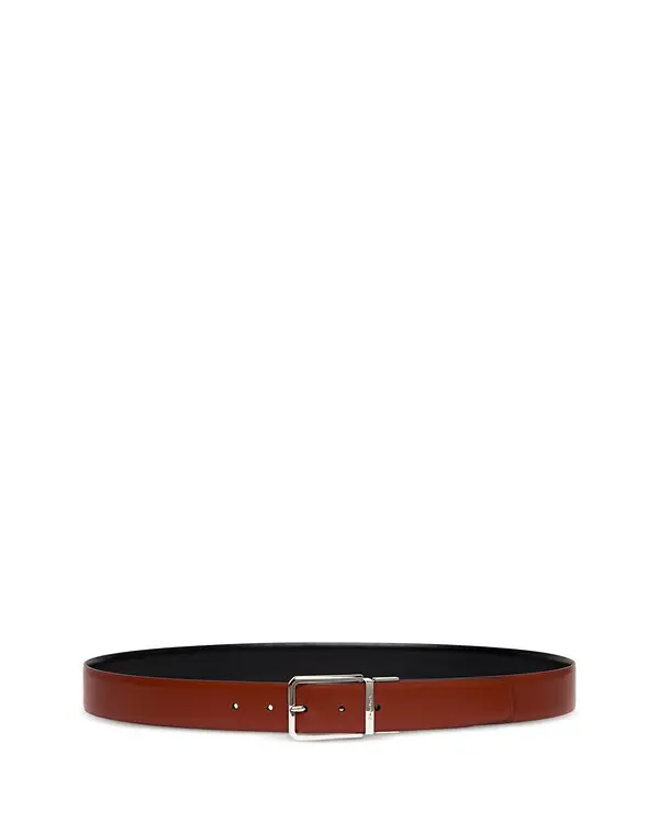 Santoni Reversible Leather Belt - Tan/black