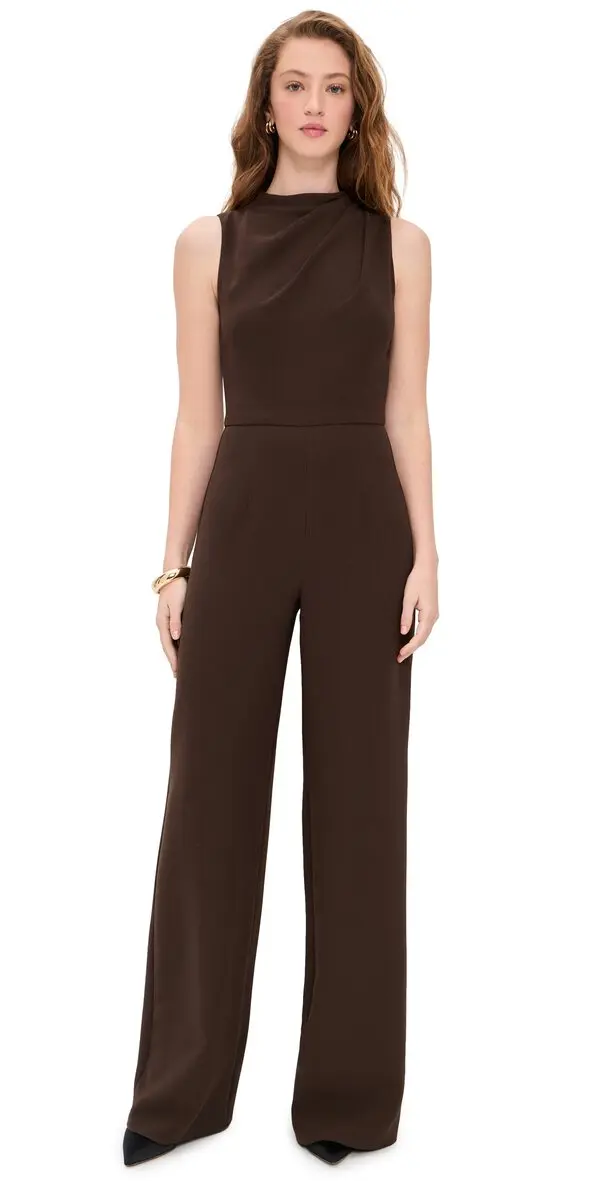 Black Halo Corrine Jumpsuit - Espresso