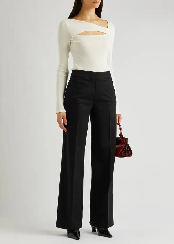 Spanx Wide-leg Stretch-jersey Trousers