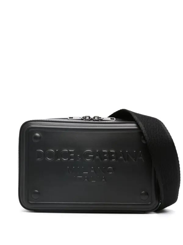 Dolce & Gabbana Raised-logo Shoulder Bag - Black