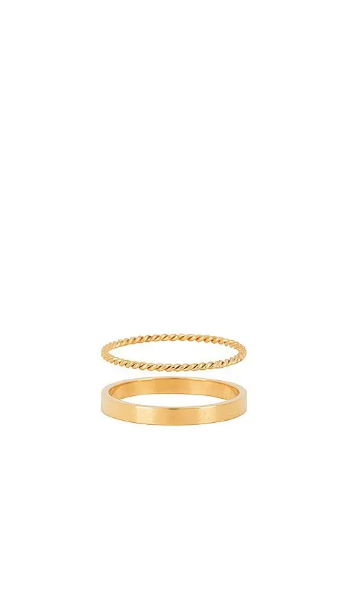 PETIT MOMENTS Stacker Thin Rings In Metallic