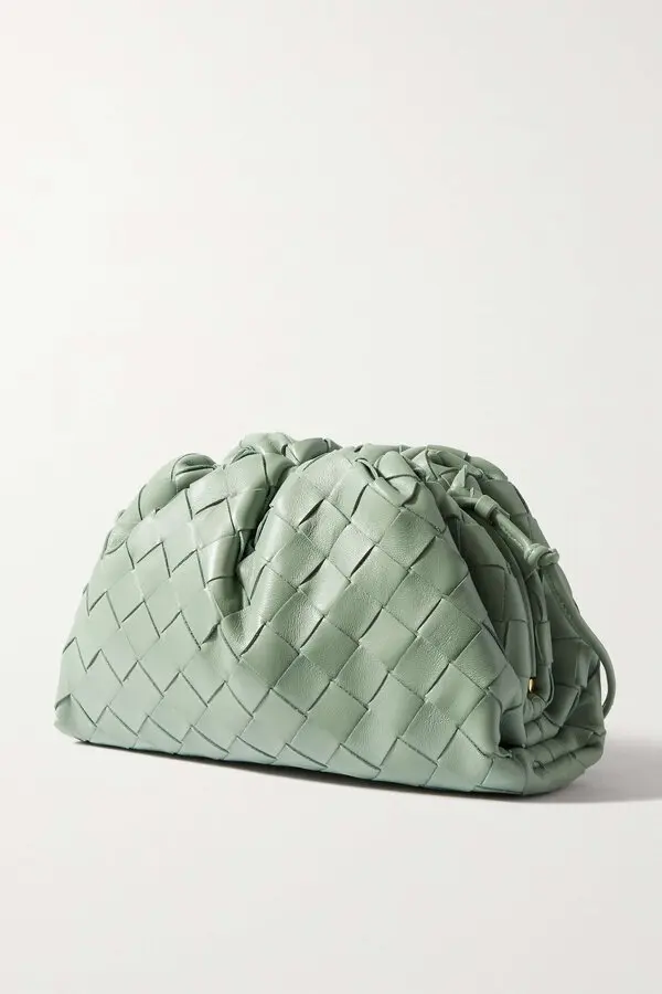 Bottega Veneta The Pouch Mini Intrecciato Leather Clutch