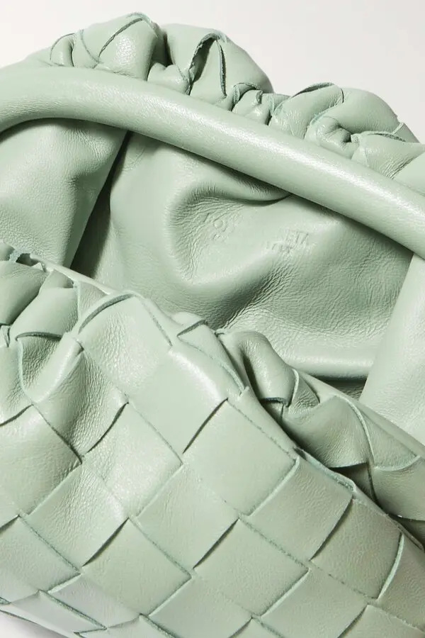Bottega Veneta The Pouch Mini Intrecciato Leather Clutch