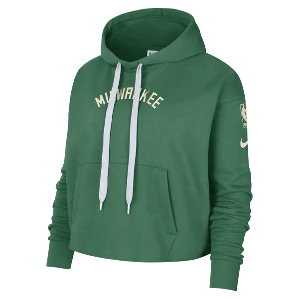 Nike Milwaukee Bucks Courtside City Edition Nba Fleece Pullover Hoodie