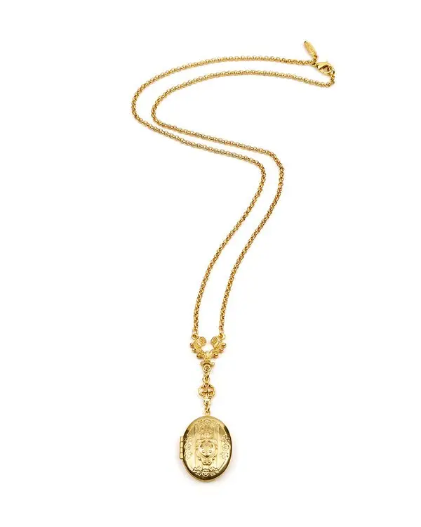 BEN-AMUN Oval Locket Pendant Necklace - Gold