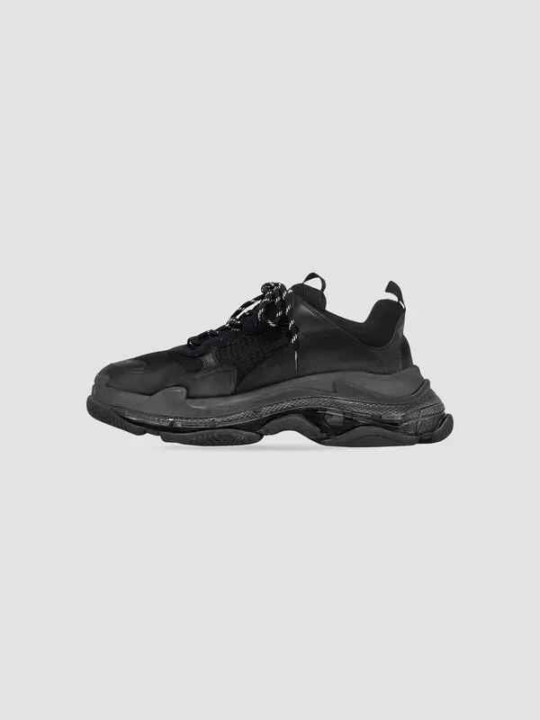 Balenciaga Triple S Sneakers Clear Sole - Black
