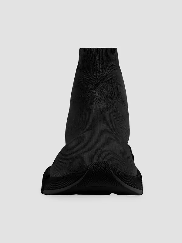 Balenciaga Speed 2.0 Monocolor Recycled Knit Sneakers - Black