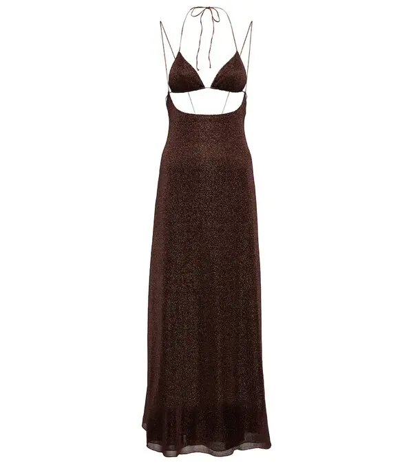Oseree Lumière Kini Maxi Dress - Brown