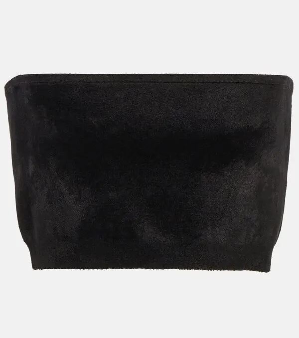 Alaïa Velvet Bandeau Top - Black