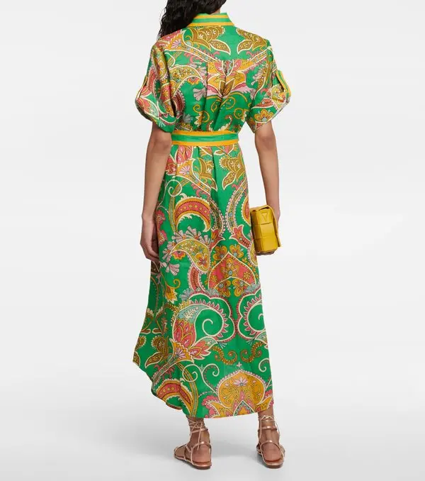 Alemais AlMais Marion Linen Shirt Dress - Green | Editorialist