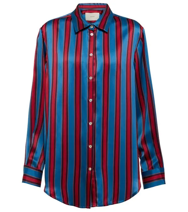 Asceno London Striped Silk Shirt