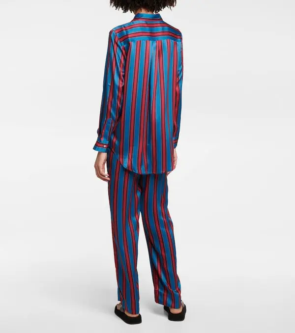 Asceno London Striped Silk Shirt