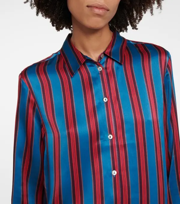 Asceno London Striped Silk Shirt