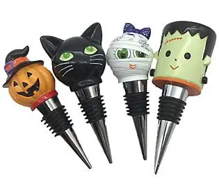 TEMP-TATIONS Seasonal 4-piece Resin Character Wine Stoppers - One-color