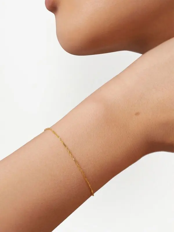 Monica Vinader 14kt Yellow Shimmer Chain Bracelet - Gold