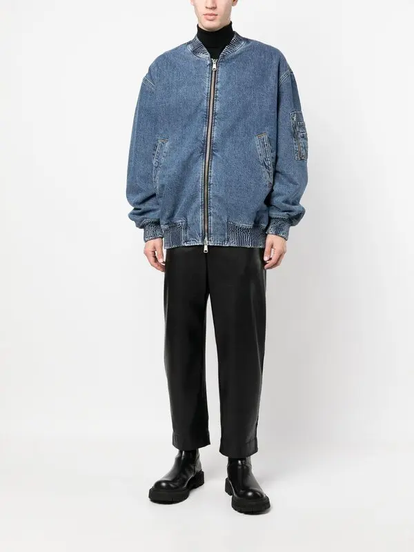 Diesel D-Weltik Denim Bomber Jacket In Blue - 63% Off | Editorialist