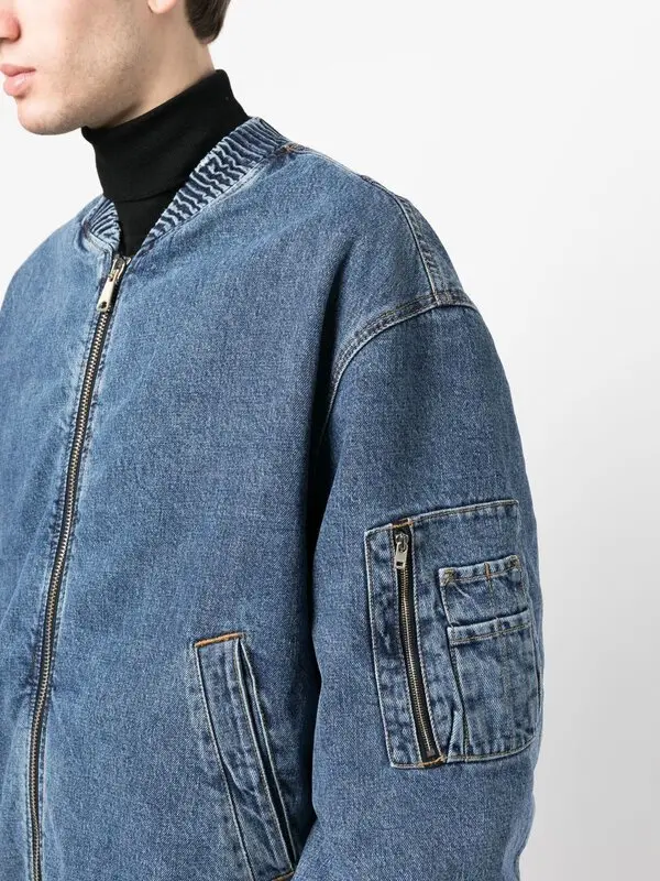 Diesel D-Weltik Denim Bomber Jacket In Blue - 63% Off | Editorialist