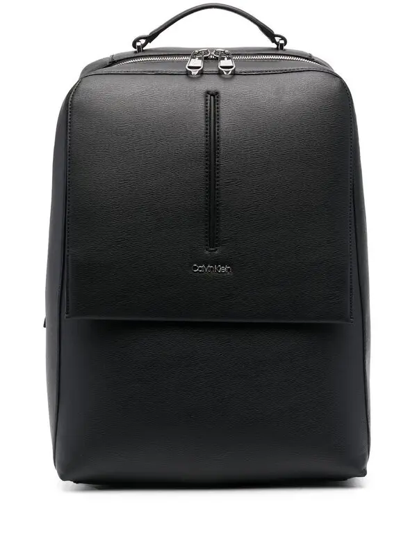 Calvin Klein Logo-plaque Backpack - Black