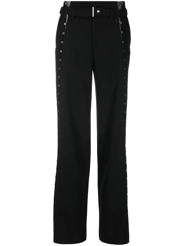 DION LEE Eyelet-detail Wide-leg Trousers