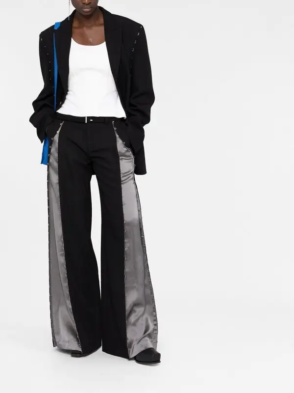 DION LEE Eyelet-detail Wide-leg Trousers