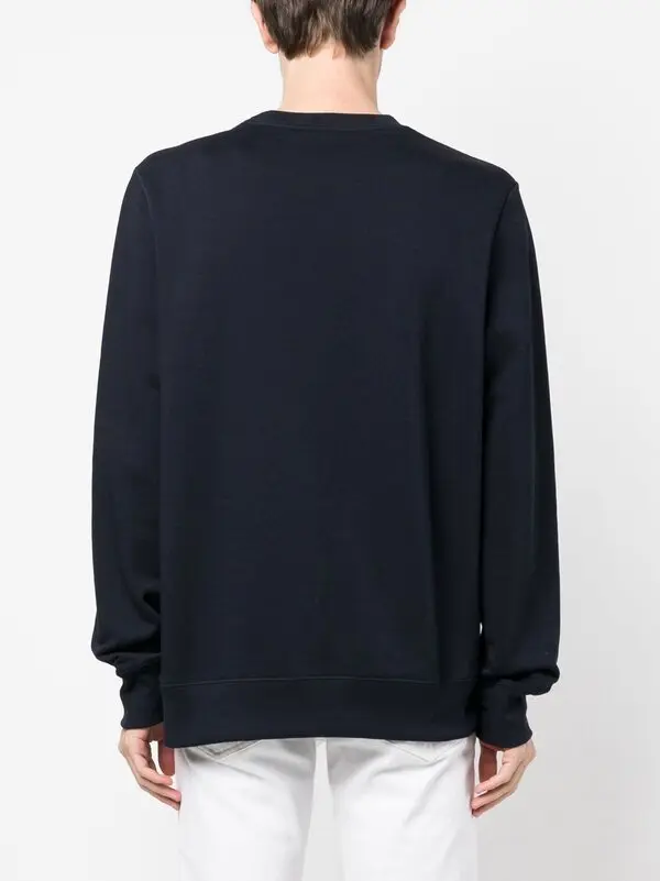 Paul Smith Zebra-patch Organic Cotton Sweatshirt - Blue