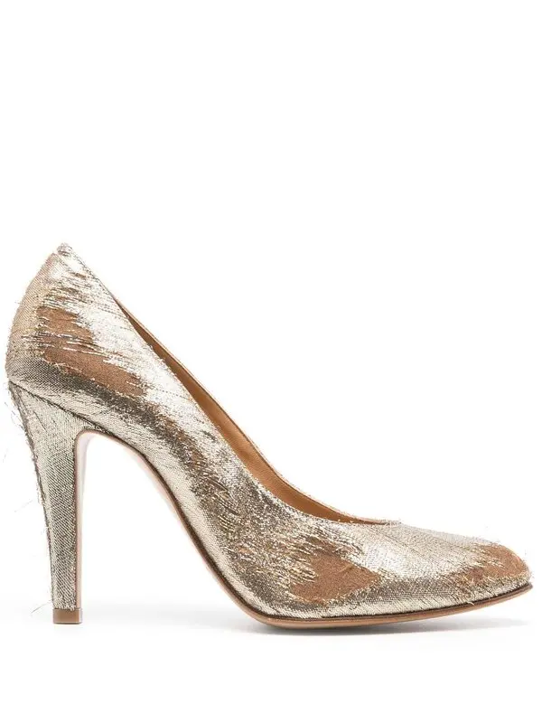 MAISON MARGIELA 100mm Lurex Mary-jane Pumps - Gold