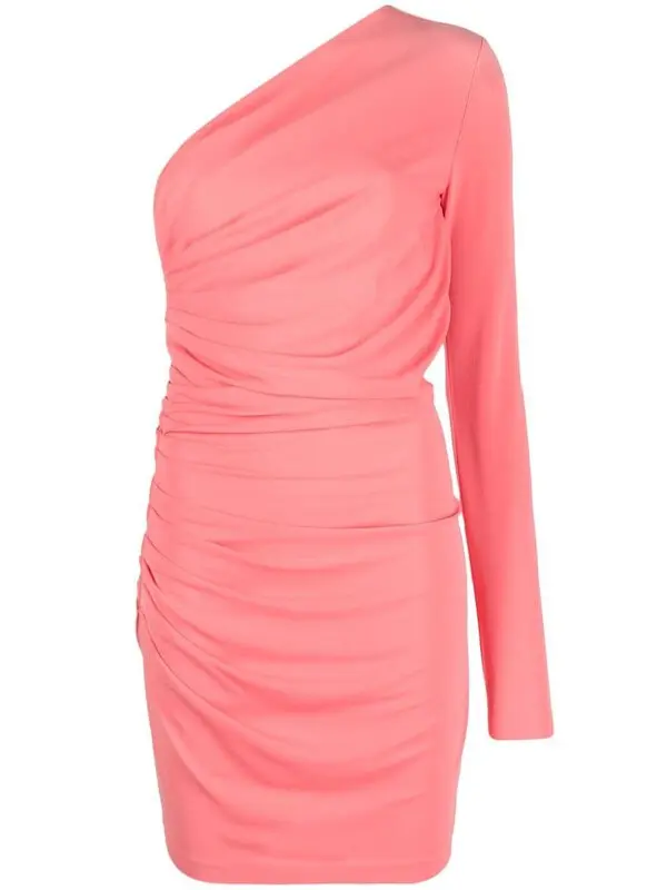 Dsquared2 Ruched One-shoulder Mini Dress - Pink