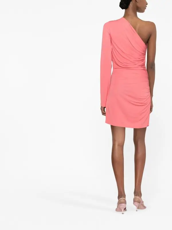 Dsquared2 Ruched One-shoulder Mini Dress - Pink