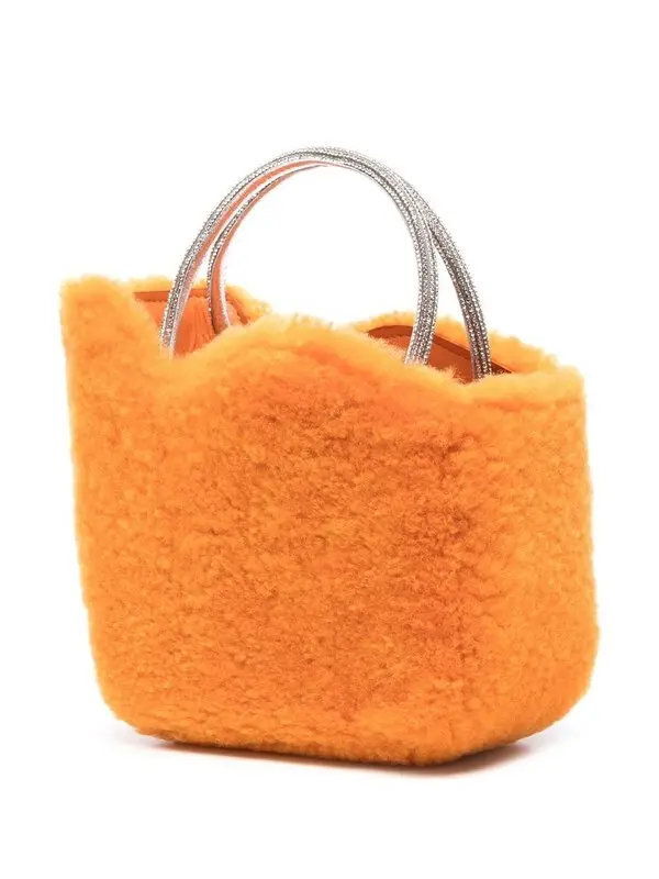 LE SILLA Ivy Shearling Micro Bag