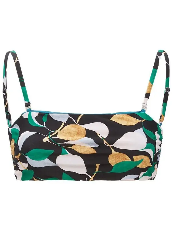 La DoubleJ Reversible Bandeau Bikini Top - Black