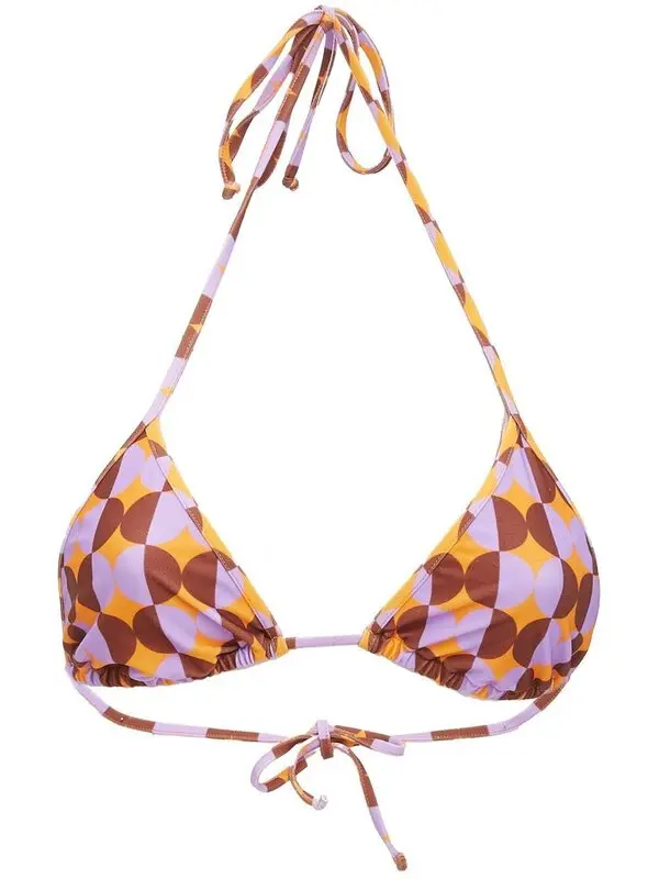 La DoubleJ Triangle Bikini Top - Orange
