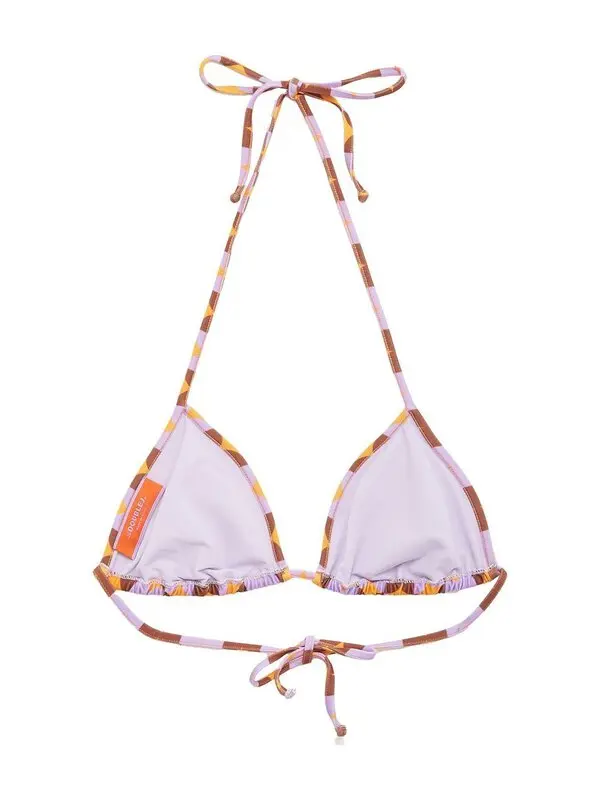 La DoubleJ Triangle Bikini Top - Orange