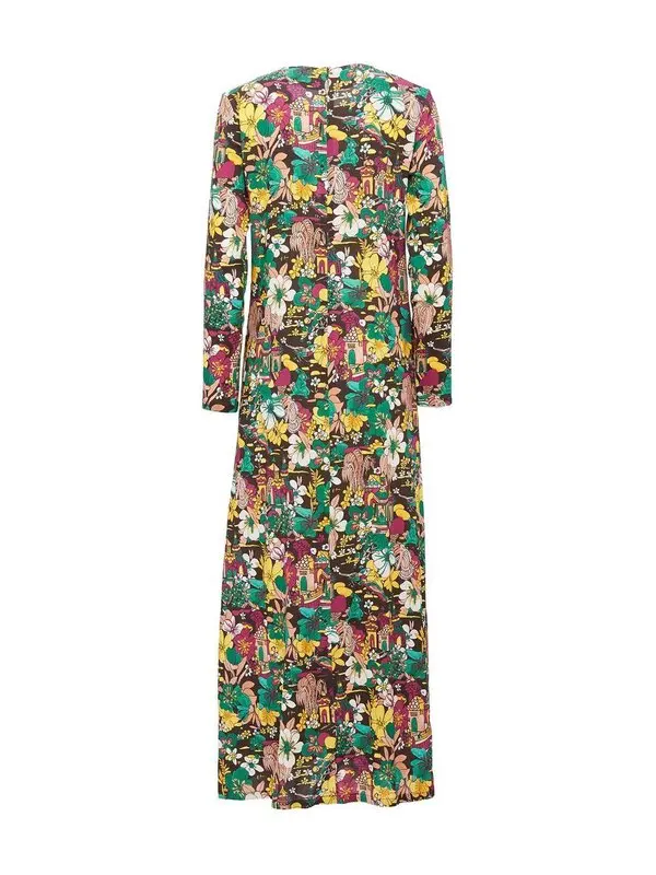 La DoubleJ Swing Floral-print Dress - Brown