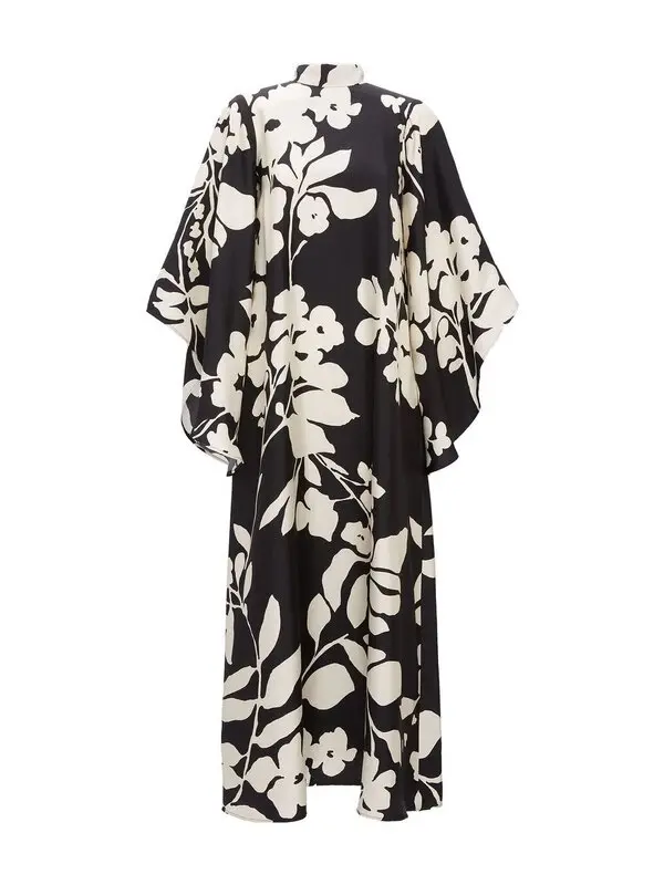 La DoubleJ Magnifico Floral-print Maxi Dress - Black