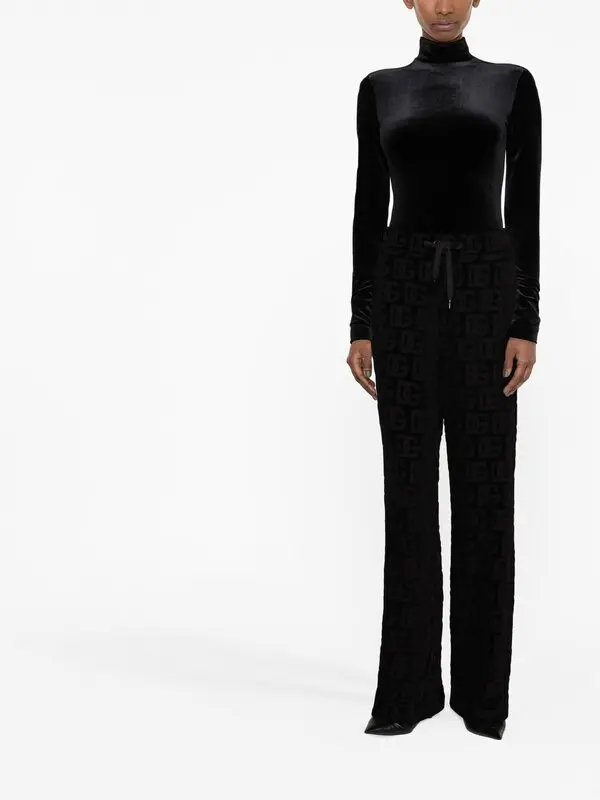 Dolce & Gabbana Roll-neck Velvet Top