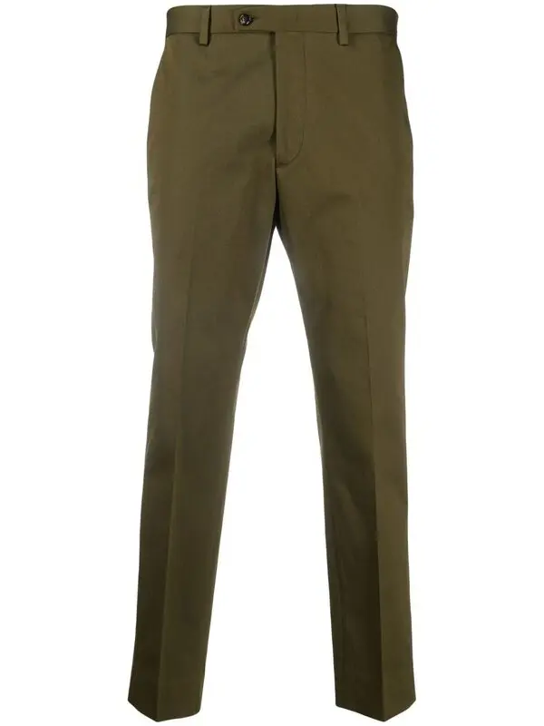 DELL'OGLIO Cropped Leg Trousers - Green