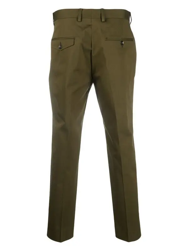 DELL'OGLIO Cropped Leg Trousers - Green