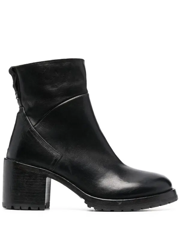 Moma 80mm Heeled Leather Ankle Boots