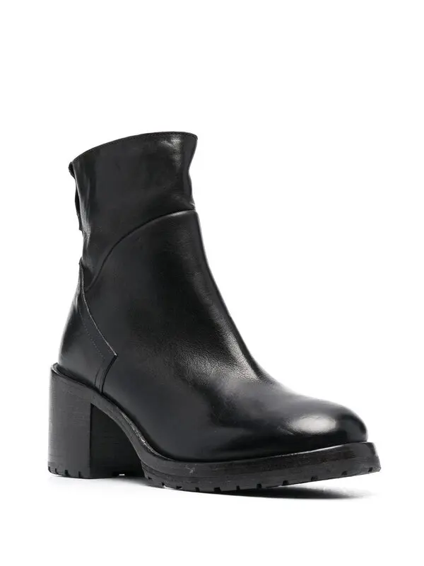 Moma 80mm Heeled Leather Ankle Boots