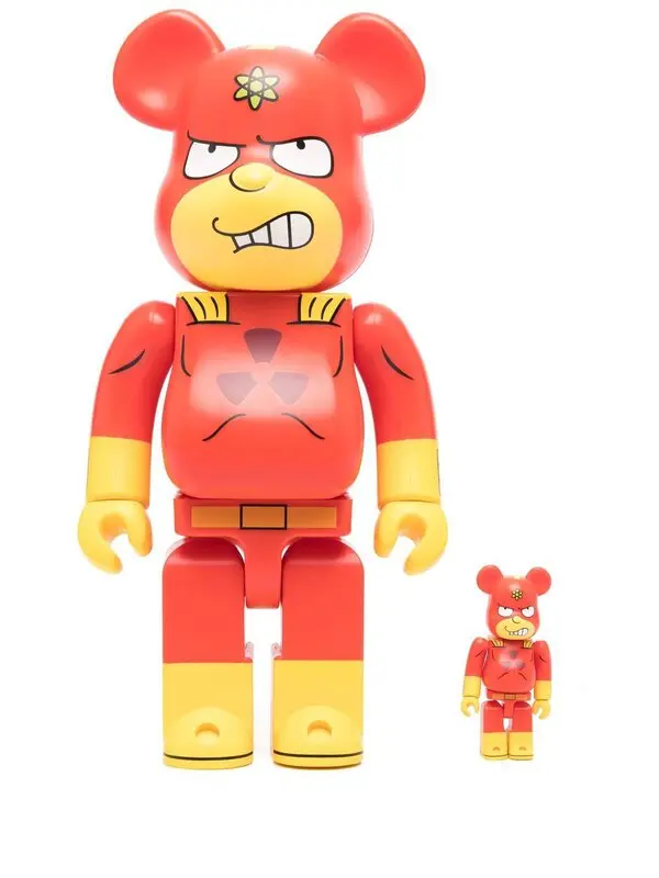 MEDICOM TOY Radioactive Be@rbrick 100% And 400% Figure Set - Yellow